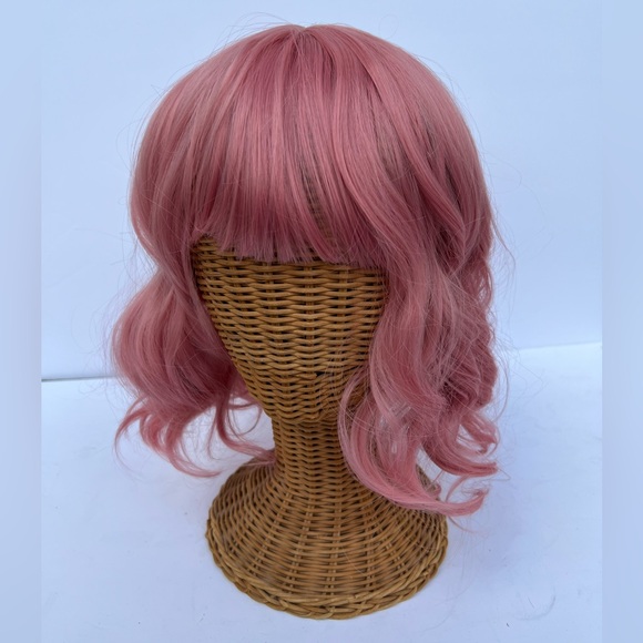 Accessories | Pink Curly Hair Medium Length Wig | Poshmark